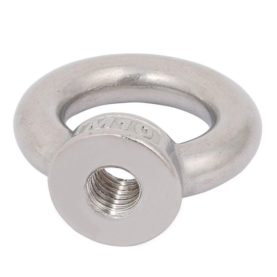 Sydien 3Pcs M10x1.5mm 304 Stainless Steel Female Thread Ring Lifting Eye Nuts