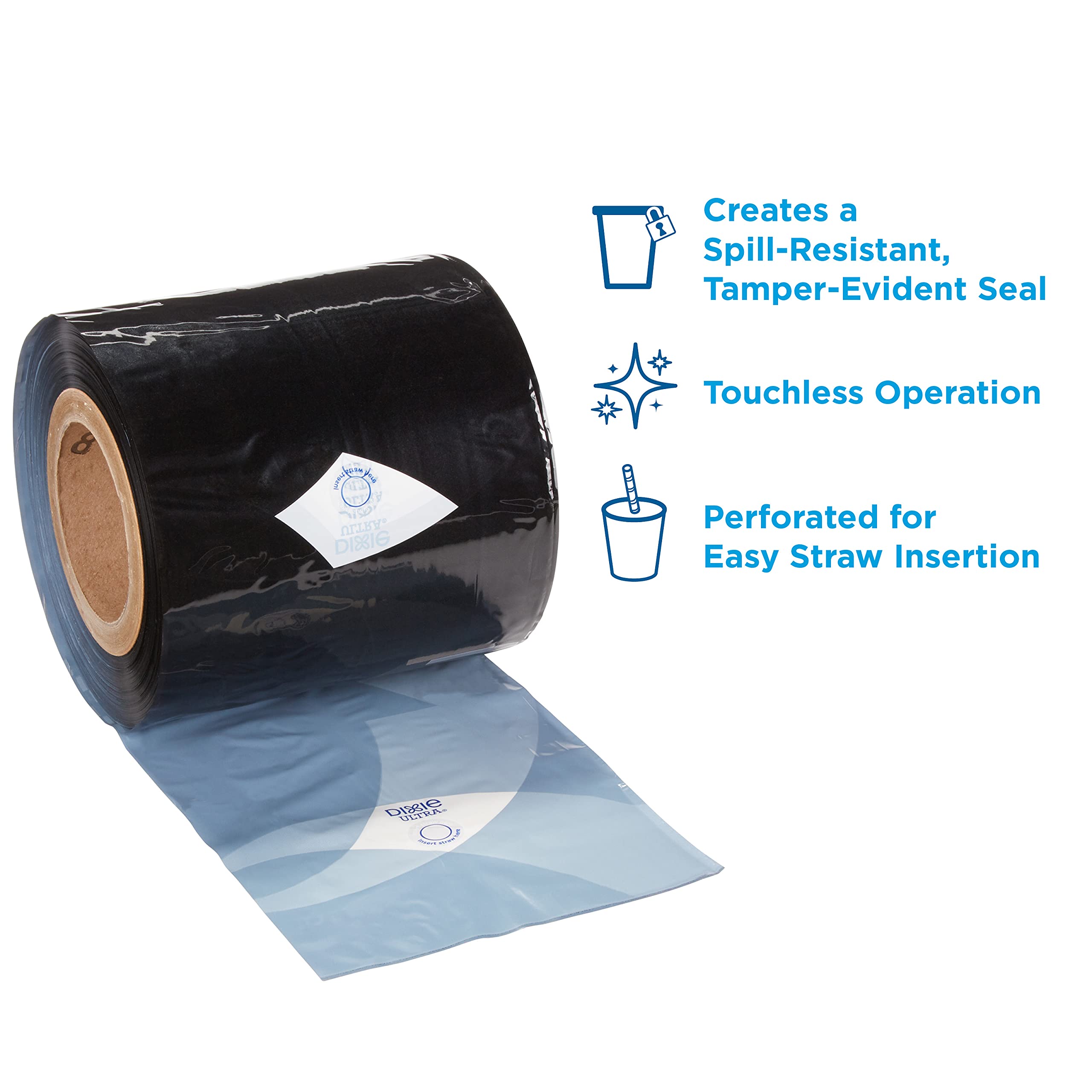 Dixie Ultra Film Refill for Automated Sealing Machine by GP PRO (Georgia-Pacific); LIDROLL2500B; 2500 Lids Per Roll; 2 Rolls Per Case