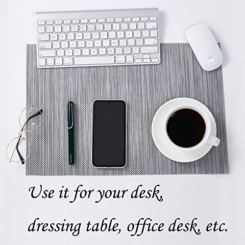 Placemats Placemats for Dining Table Gray Table Mats Set of 6 Easy to Clean Wipeable Washable Modern Outdoor Placemats for Dining Kitchen Table Indoor Valentine's Decorations