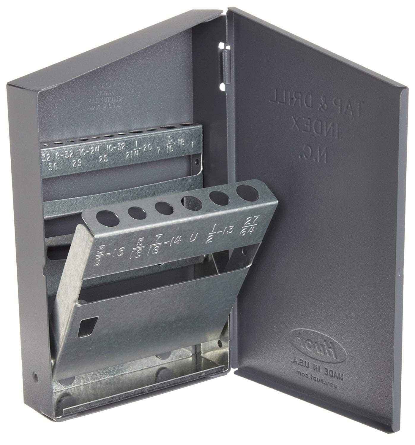 Huot 12600 Tap and Drill Bit Index for NC Tap Sizes #6-32 to 1/2"-13 and Drill Bit Sizes #36 to 27/64"