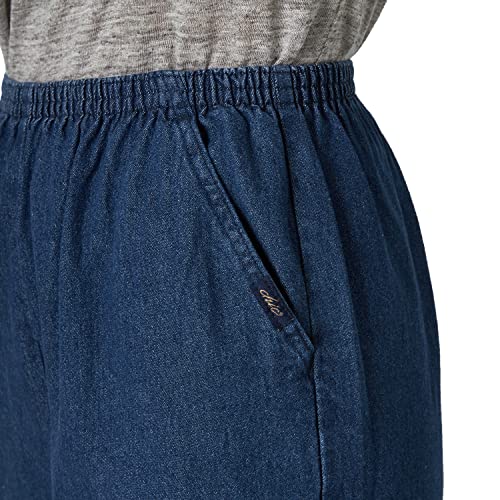 Chic Classic Collection womens Cotton Pull-on Pant With Elastic Waist Jeans, Original Stonewash Denim, 16 US