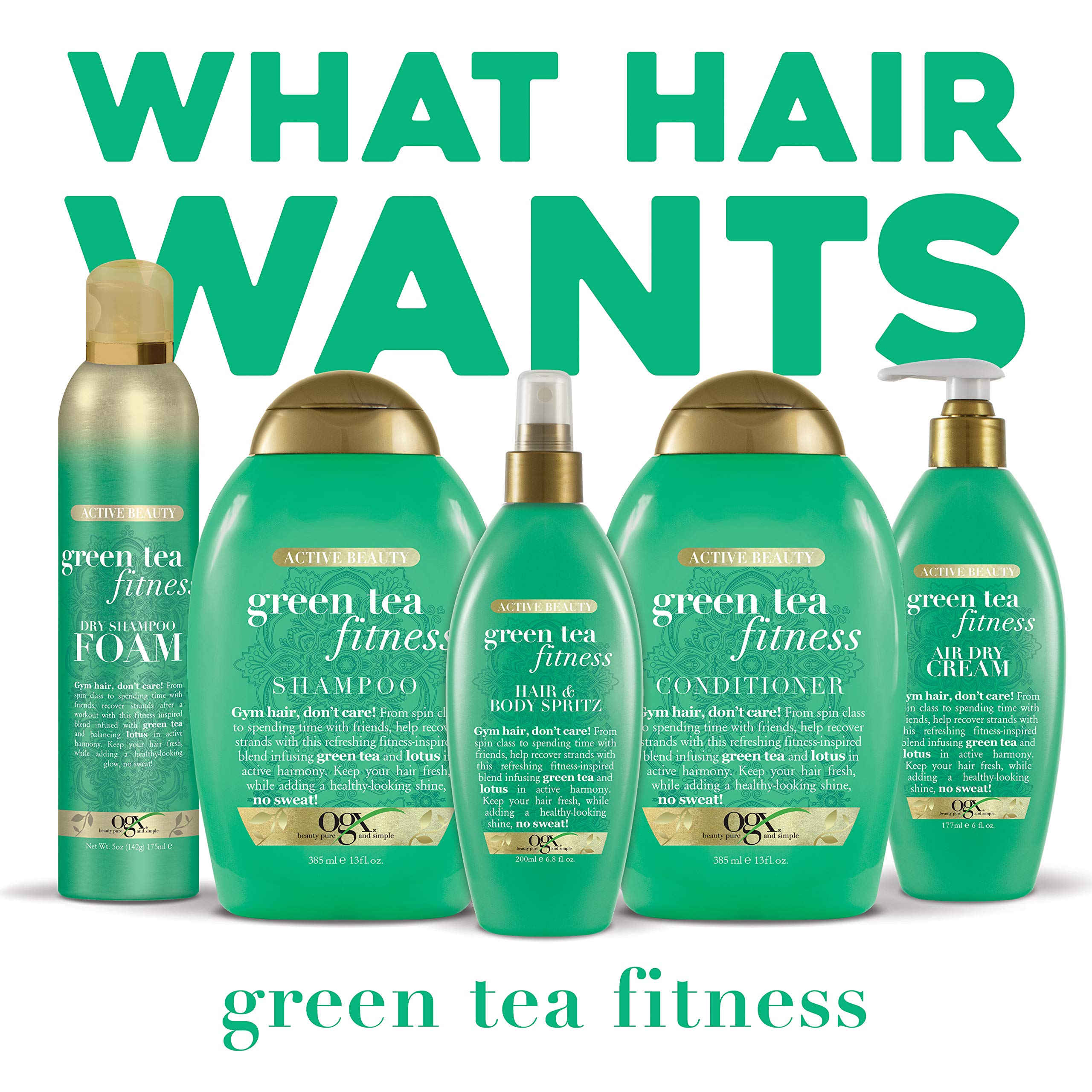 OGX Active Beauty Green Tea Fitness Conditioner, 13 Ounce