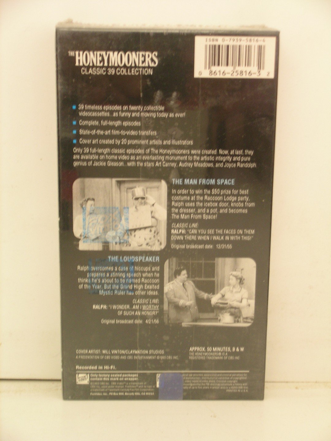 The Honeymooners VHS Video Tape Volume 6 of 20