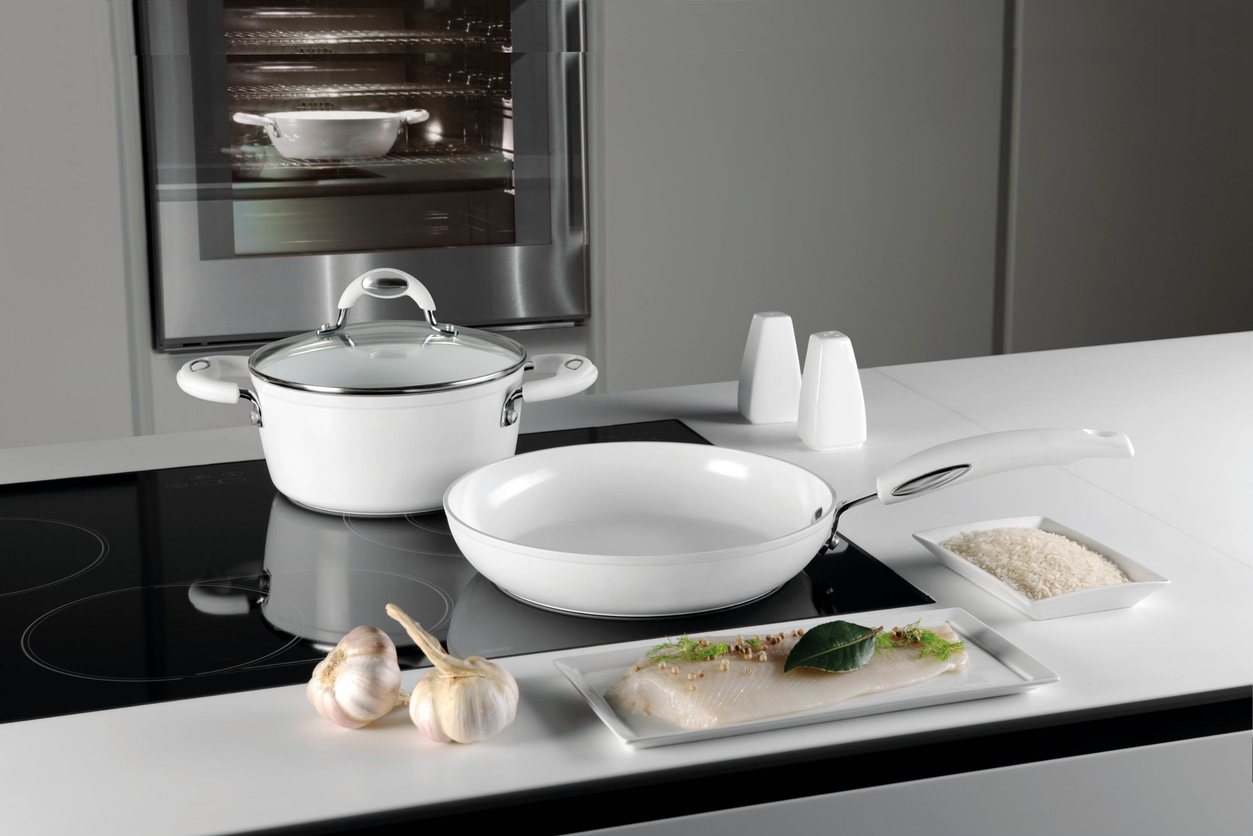 Bialetti, Ceramic OK White, 24 Inch Frypan