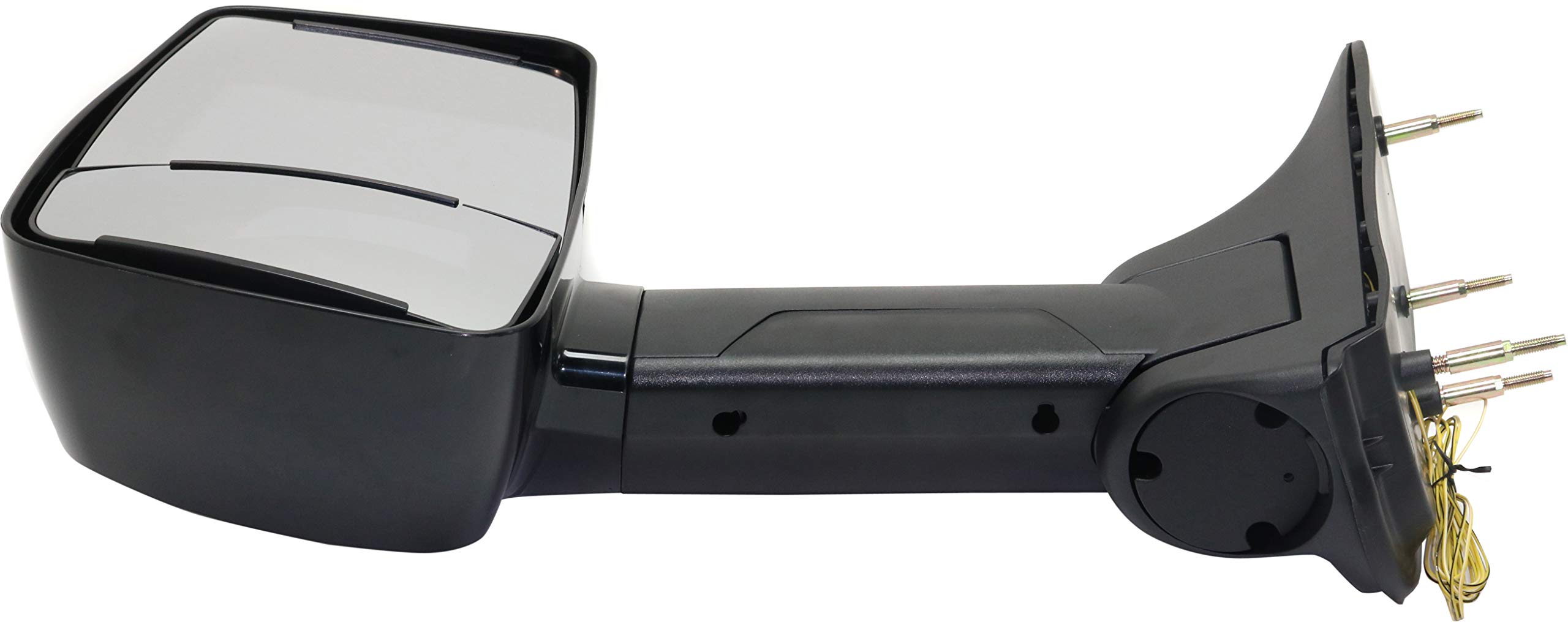 Kool Vue Mirror Set Compatible with 2003-2014 Ford E-150, 2003-2005 E-150 Club Wagon, 1992-2002 E-150 Econoline, Towing, Manual Adjust, Non-Heated, Paintable, Manual Folding, In-housing Signal Light