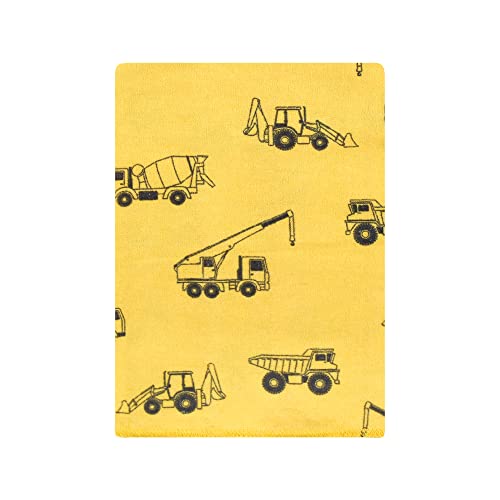 Hudson Baby Unisex Baby Cotton Flannel Burp Cloths Bundle, Construction, One Size