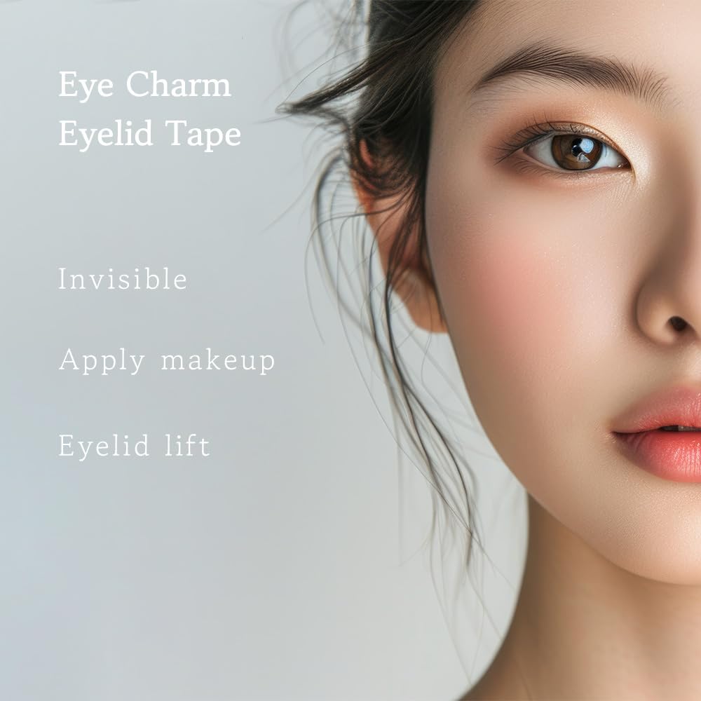 Korean Eye Charm Double Eyelid Tape Hooded Eye Lift β Droopy Eyelid Lifter Eye Lid Strips for Hooded Eyes (Double Sided 3mm 176p)