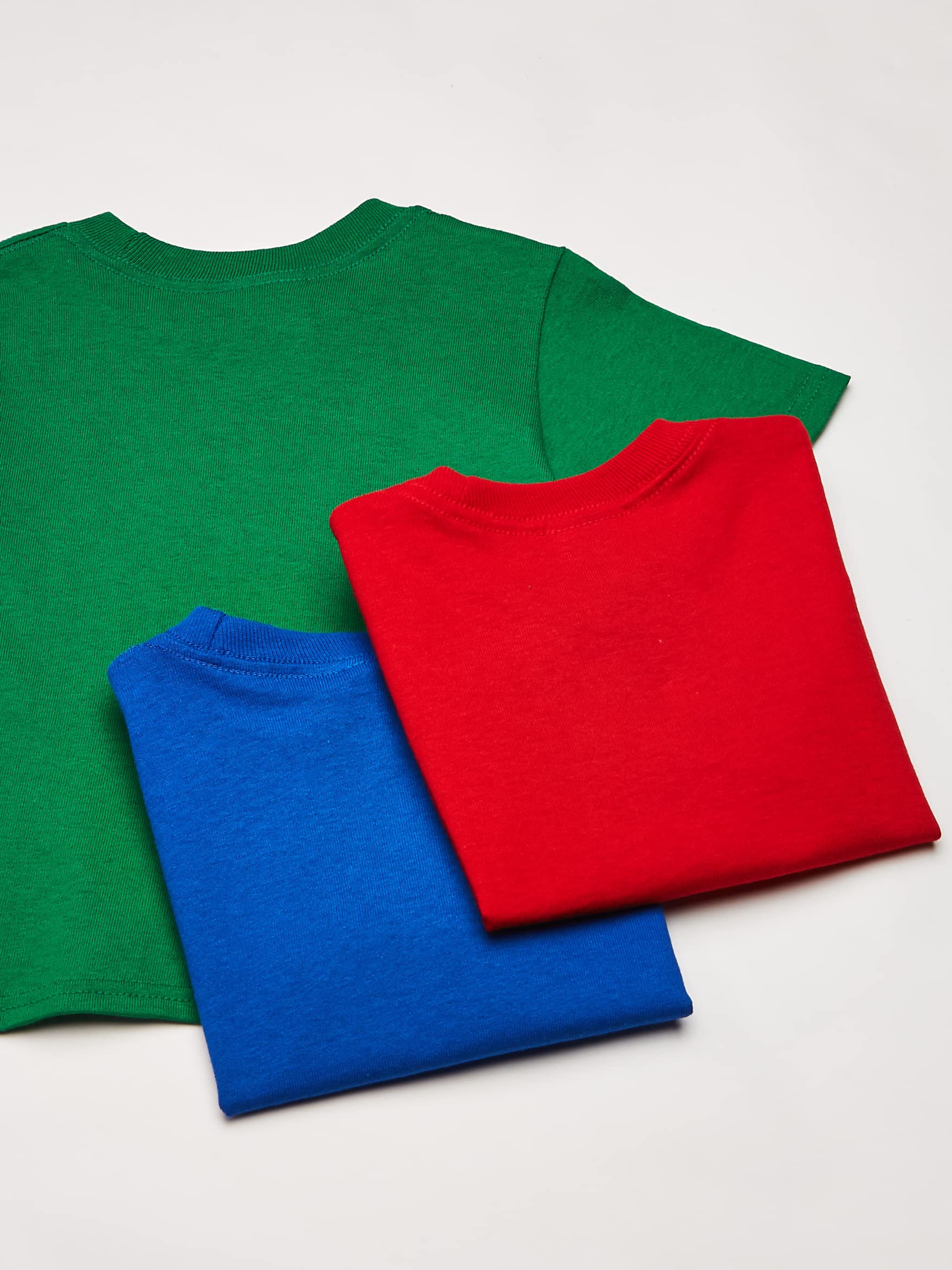 Disney baby boys Mickey, Goofy, Donald 3-pack T-shirts T Shirt, Red/Kelly/Royal, 2T US
