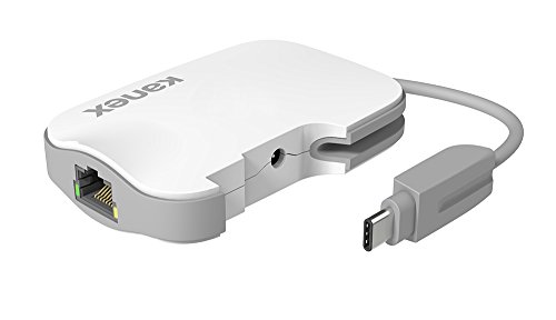 Kanex USB-C to 3 Port USB Hub with Gigabit Ethernet access-White