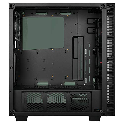 Rosewill ATX Mid Tower Gaming PC Computer Case with Red LED Fans, 360mm AIO Water Cooling Radiator Support, 3 Sided Tempered Glass, Great Cable Management/Airflow - CULLINAN MX-Red
