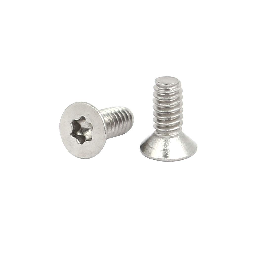 uxcell® M1.6x4mm T4 304 Stainless Steel Flat Torx Head Screw 100pcs