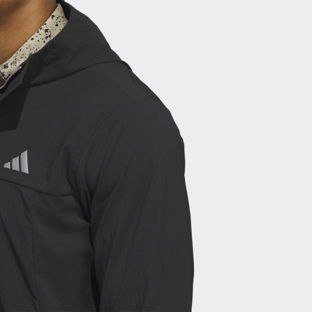 adidas Men's Ripstop Quarter Zip Hoodie, Black, 2X-Large