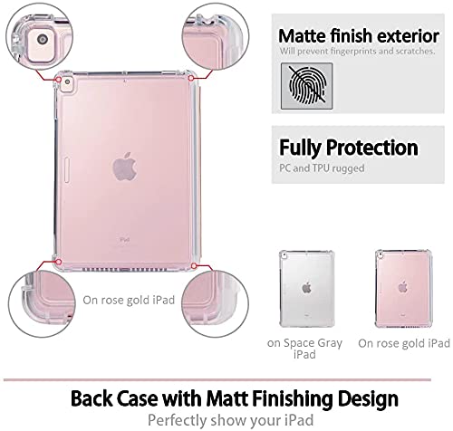Valkit Case for iPad Mini 5 2019 / iPad Mini 4 2015 (5th/4th Generation 7.9 inch) - Slim Lightweight Smart Shell Stand Cover with Translucent Frosted Back Protector, with Auto Wake/Sleep, Rose Gold