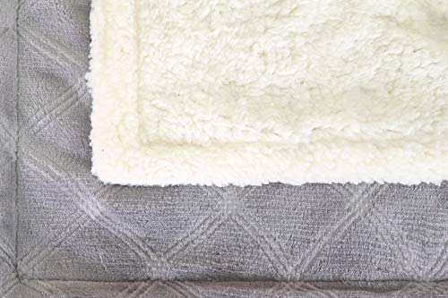 Sherpa Fleece Baby Blanket Reversible - Breathable Microfiber Plush Receiving Blanket- Great Throw Blanket for Cribs, Strollers, Baby Car Seat Travel, Indoor & Outdoor Use - 30β x 40β