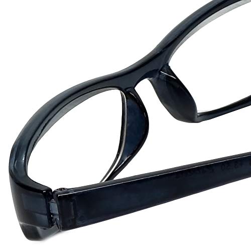 Calabria 8034 Designer Reading Glasses +1.50 Black Women Spring Hinged One Power Readers Distortion Free Lightweight Durable