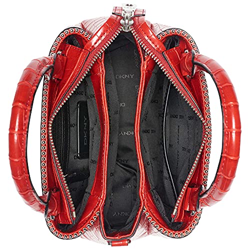 DKNY womens Dkny Paige Sm Satchel, Bright Red, One Size US
