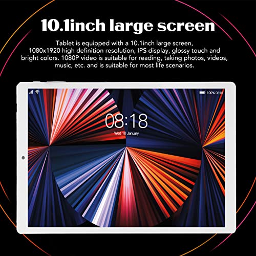 Android Tablet,Tablet 10.1 inch, Long Lasting Battery,10 Core Processor 64GB Storage Tablet Computer, 4GB RAM, 8MP 13MP Camera,Bluetooth,WiFi,Kids Content,HD Touchscreen Calling Tablet PC (US Plug)