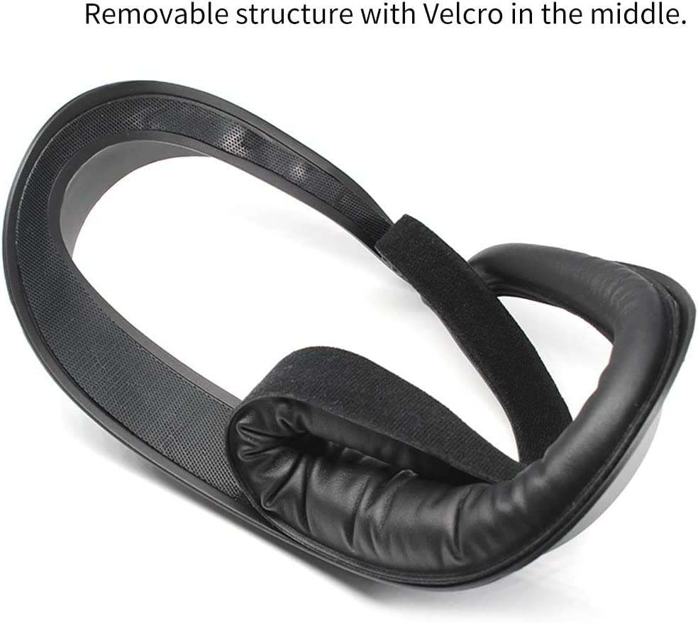 CALIDAKA VR Facial Interface Bracket & PU Leather Foam Face Pad Replacement Protective Lens Cover for Oculu s Quest 2 VR Headsets Sweat-Proof Comfortable