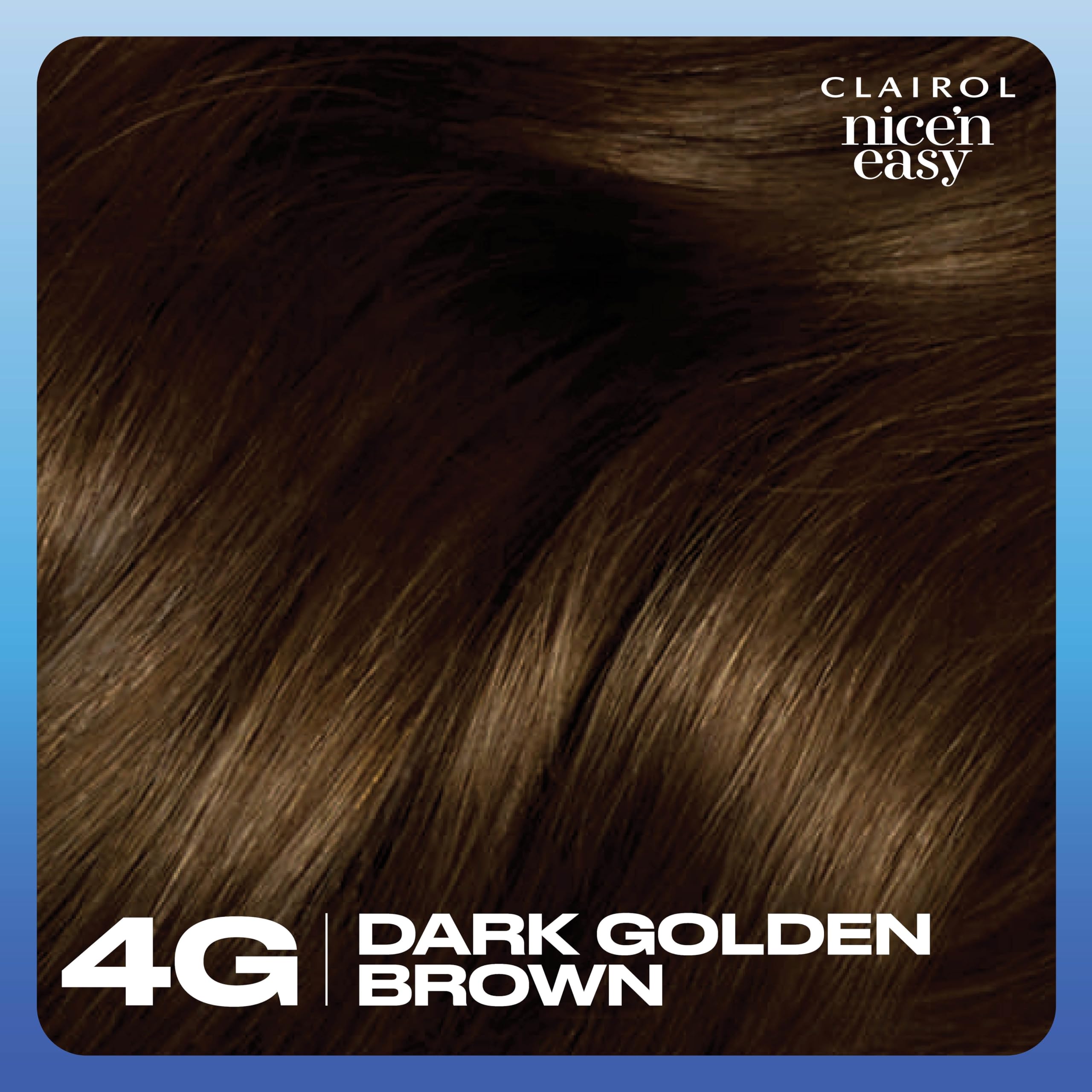 Clairol Nice'n Easy Permanent Hair Dye, 4G Dark Golden Brown Hair Color, Pack of 1