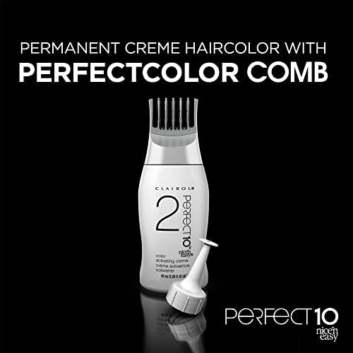 Clairol Nice'n Easy Perfect 10 Permanent Hair Color, 3 Darkest Brown, Pack of 2