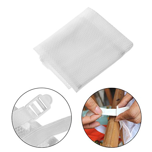 Natudeco Baby Bedside Hanging Storage Bag Hanging Diaper Caddy Organizer Mesh Large Capacity Caddy Organizer Nursery Storage Stacker for Baby Cribs and Toys
