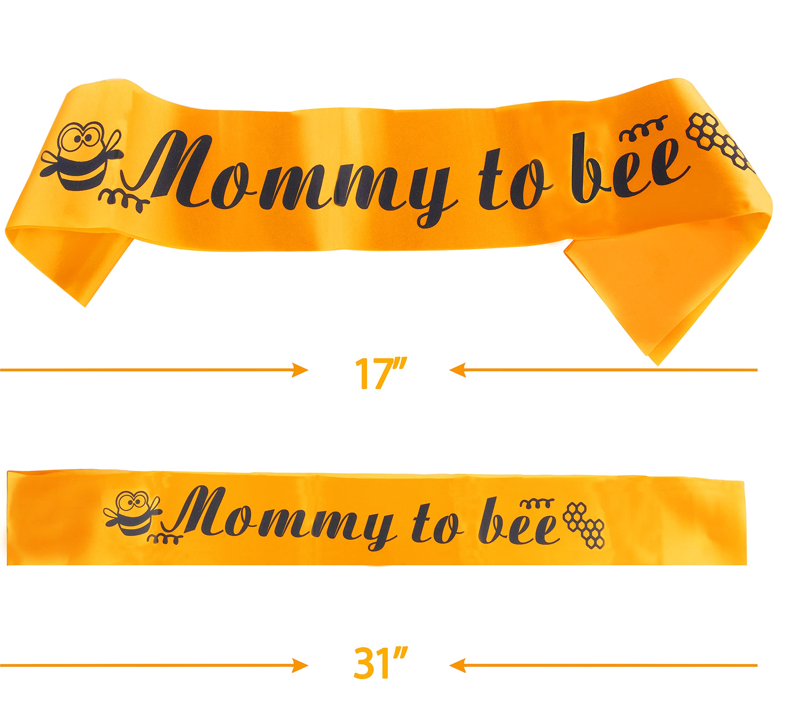 Baby Shower Decoration for Mom To Be and Dad To Be, Yellow Flowers style Tiara + Yellow & Black Sash + Yellow & White "Daddy to be" pin, Maternity Gift for Her and Him