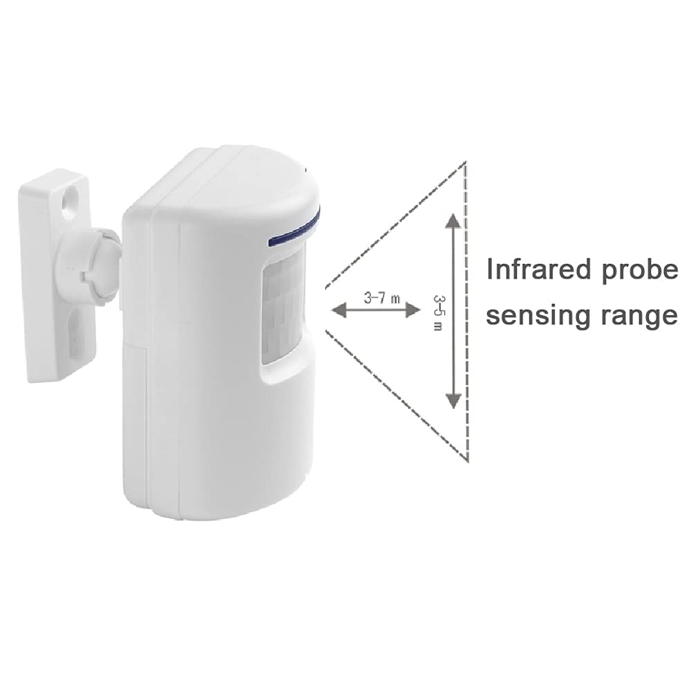 Wireless Home Security Driveway Alarm, Enegg Entry Alert, Visitor Door Bell Chime with 1 Plug-in Receiver and 2 PIR Motion Sensor Detector Alert System, Quality Sound and LED, 38 Melodies