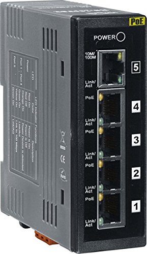 ICP DAS NS-205PSE Industrial Unmanaged 5-Port 10/100 Power Over Ethernet (PoE) Switch