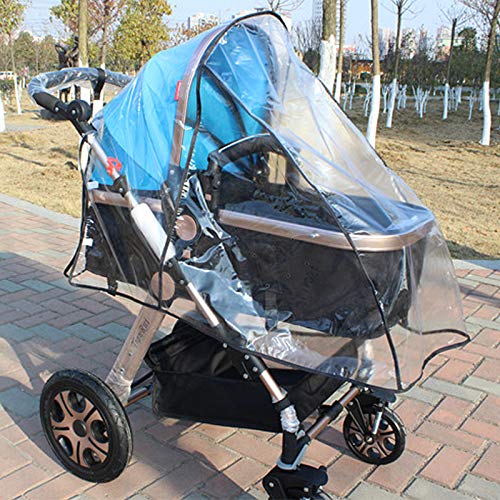 CLARA Universal Baby Stroller Rain Cover Baby Carriage Wind Shield Waterproof Covers(Transparent)