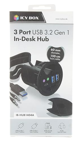 Icy Box Black Black Mit Audio EIN- und Ausgang