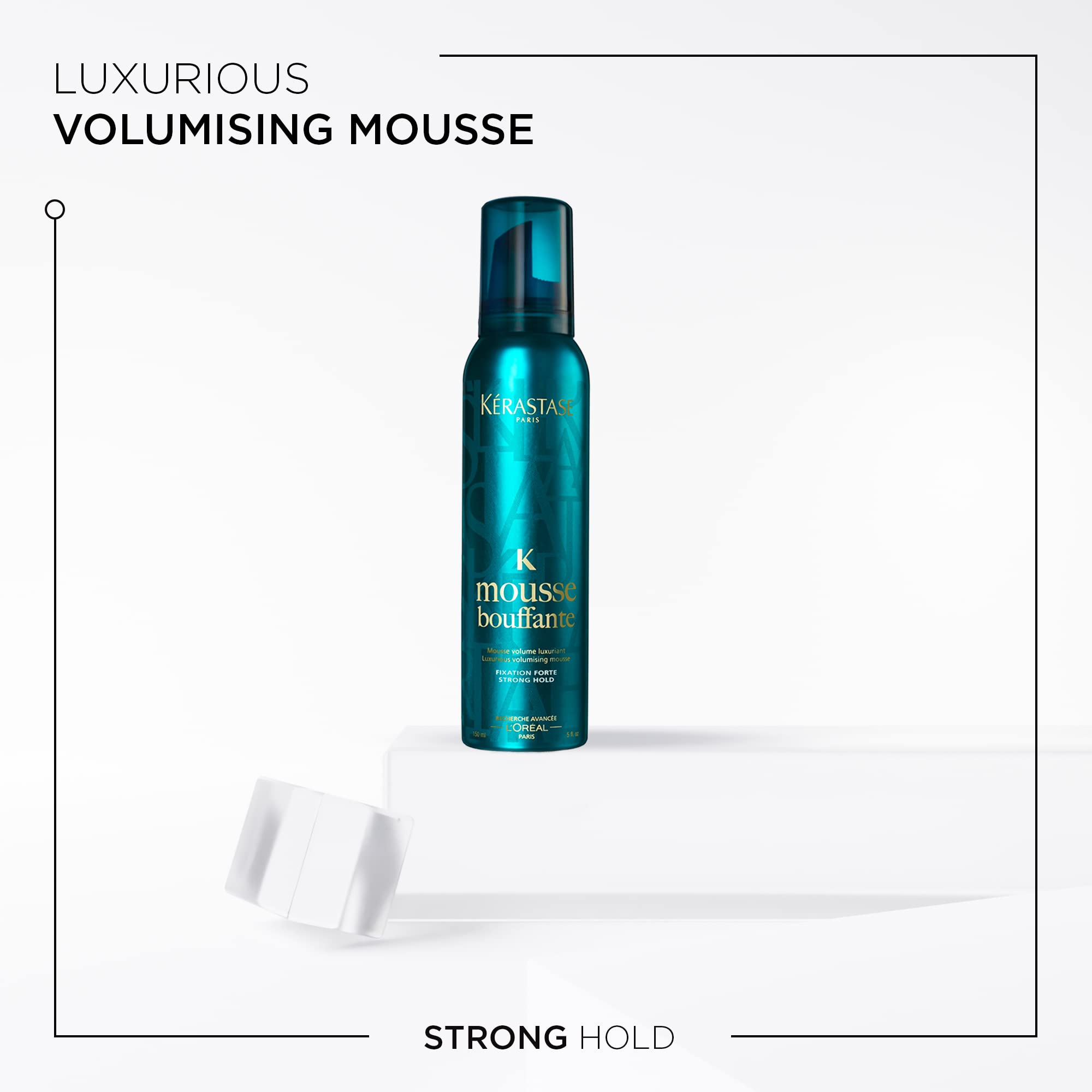 Kerastase Mousse Bouffante Hair Mousse | Volumizing and Bodying Styling Product | Strong Hold | Heat Protectant | With Vitamins | For All Hair Types | 150ml