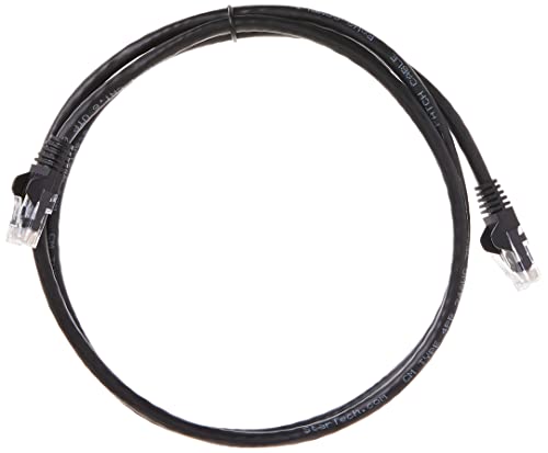 StarTech.com 4ft CAT6 Ethernet Cable - Black CAT 6 Gigabit Ethernet Wire -650MHz 100W PoE RJ45 UTP Network/Patch Cord Snagless w/Strain Relief Fluke Tested/Wiring is UL Certified/TIA (N6PATCH4BK)