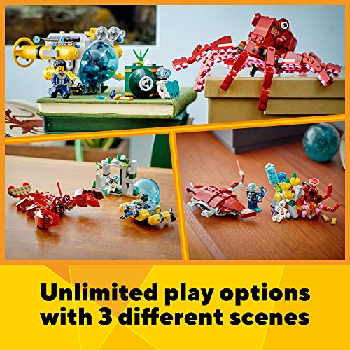 LEGO Creator 3in1 Sunken Treasure Mission 31130 Building Toy Set for Kids, Boys, and Girls Ages 8+ (522 Pieces)