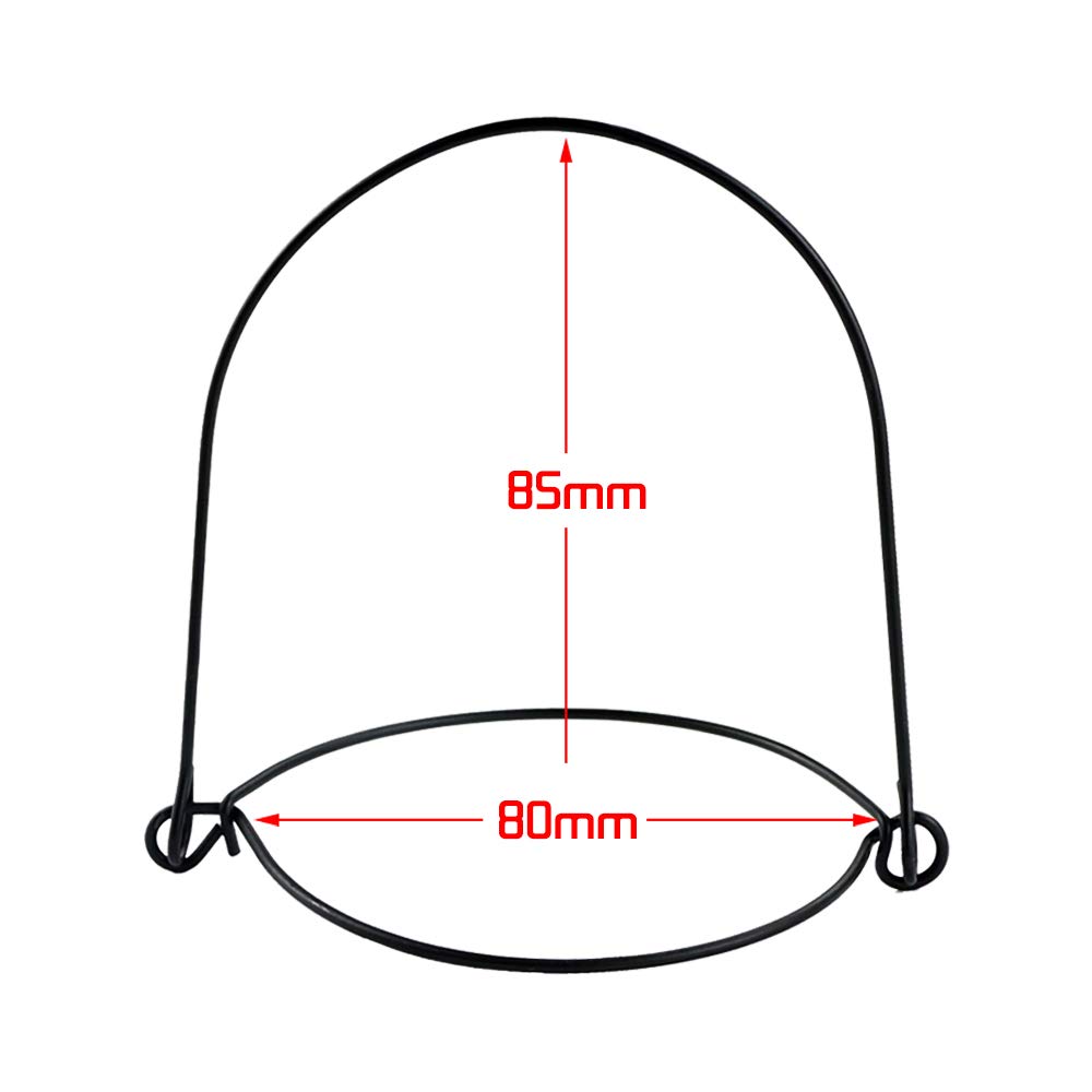 Bignc 12 Pack Black Stainless Steel Wire Handles Hangers for Regular Mouth Mason, Ball, Canning Jars
