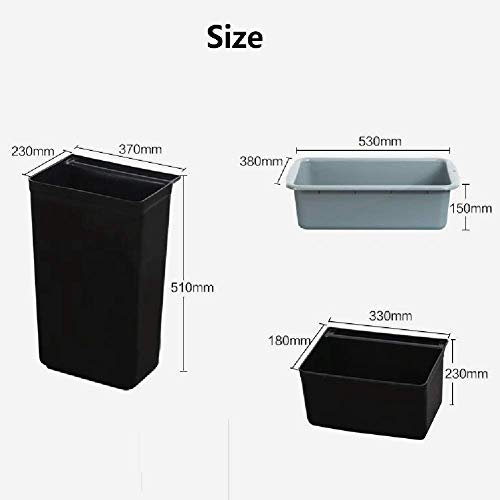 AUNEVN Movable Hand Trucks Trolleys, Household Serving Cart Plastic Storage Hand Trucks, with Wheels and 8 Tray, Commercial Hotel Restaurant Mobile Collection Tableware Trolley/Grey/79X49X97Cm