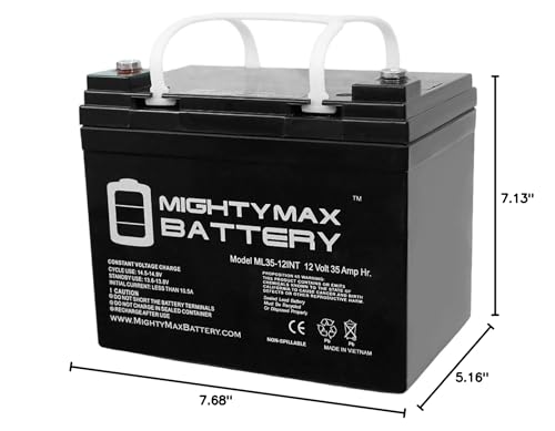 Mighty Max Battery 12V 35AH SLA Internal Thread Battery Replaces FirstPower LFP1235