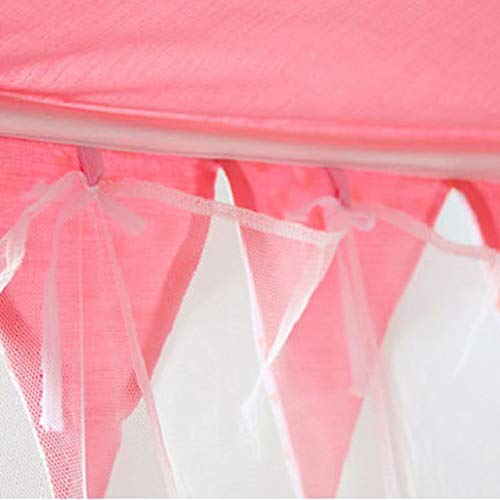 OldPAPA Princess Bed Canopy for Children, Toddler Bed Mosquito Net Crib Gauze Curtain Tent Half-Round Dome Reading Corner Tent Room Decor, Red