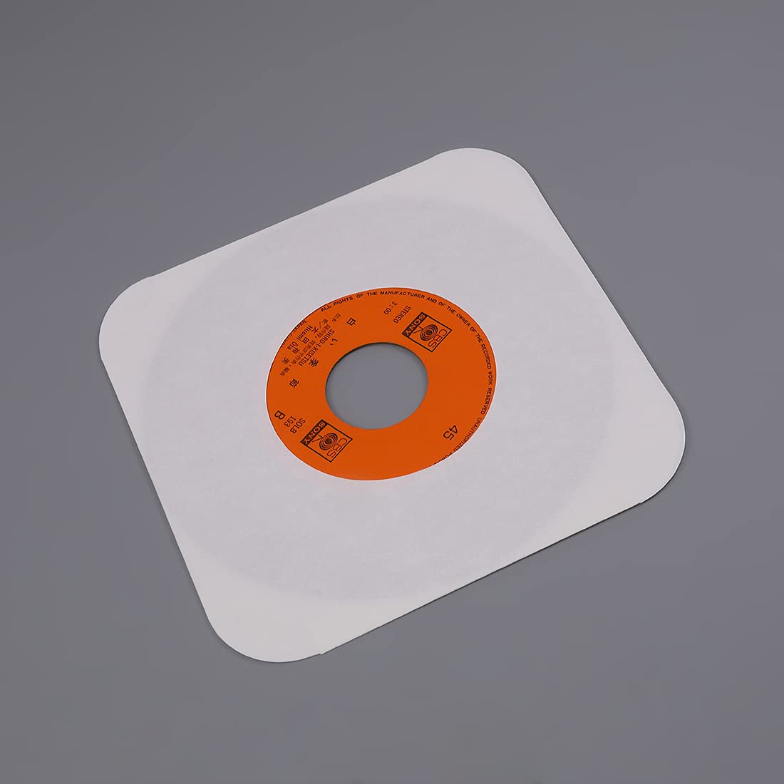 Record Vinyl Inner Sleeves in Acid Free Blank Paper, 7" LP Record Jackets Album Cover with Round Corner - Set of 50
