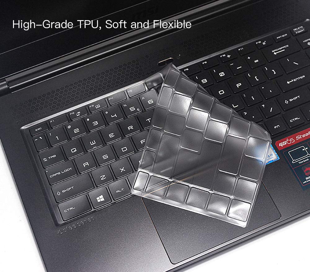 imComor for MSI GS65 GF63 PS63 Keyboard Cover Soft Ultra Thin Clear Skin for MSI GS65 GF63 Stealth Thin 15.6", MSI PS63 P65 WP65 WS65 15.6 Inch/MSI PS42 14 Inch Gaming Laptop Keyboard Protector Skin