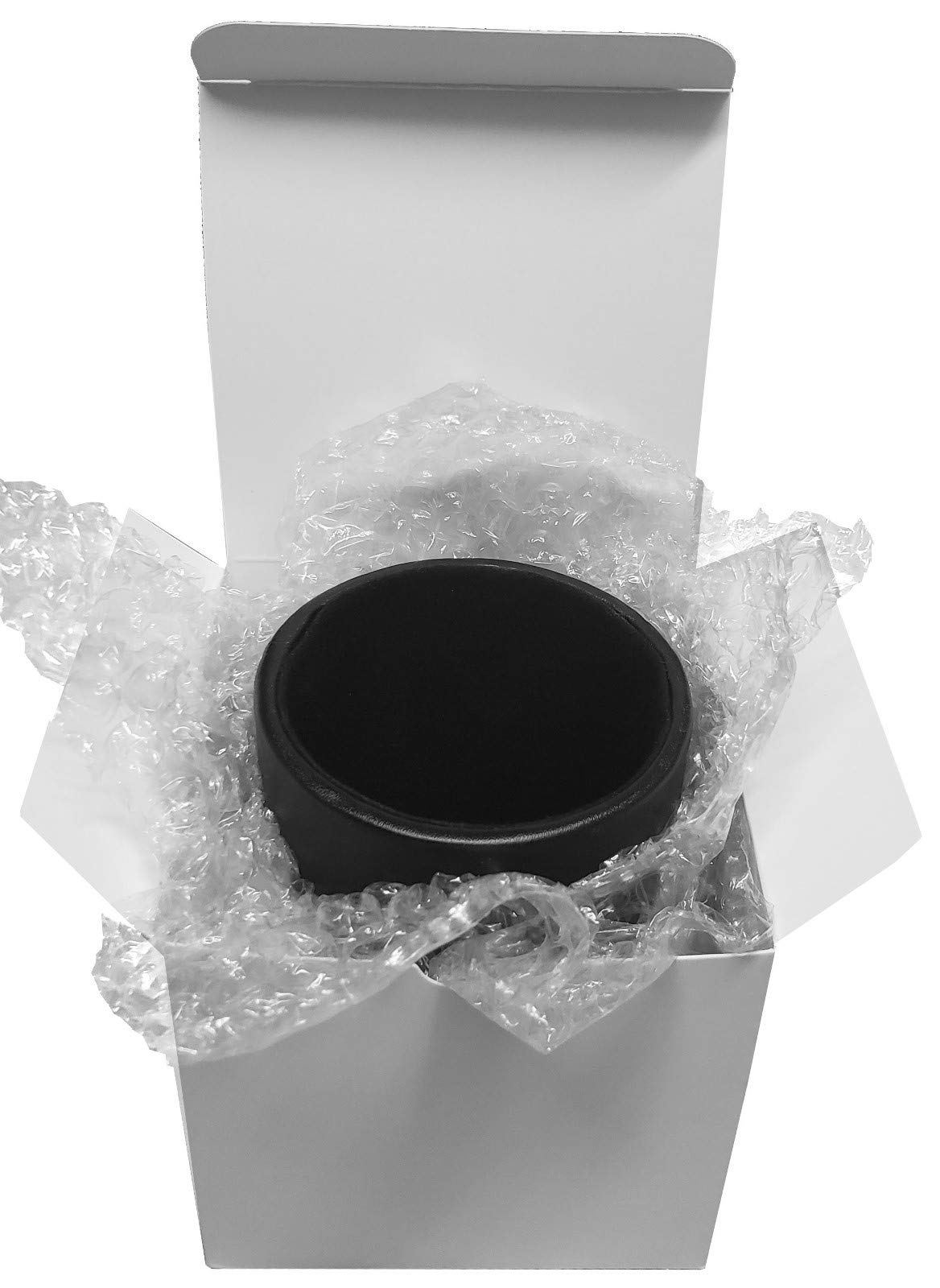 Cyber-Deals Set of 16mm Pearlized Olympic Dice and Black PU Leather Velvet Lined Dice Cup (Gift Boxed) (Silver Dice, Black Lining Cup)