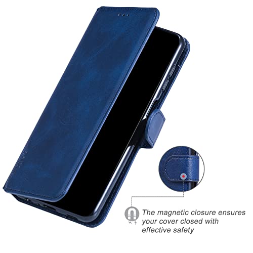 Case for Infinix Smart 5 Wallet Case,with Card Holder Kickstand Magnetic Closure PU Leather Flip Case Cover for Infinix Smart 5 6.6" -Blue