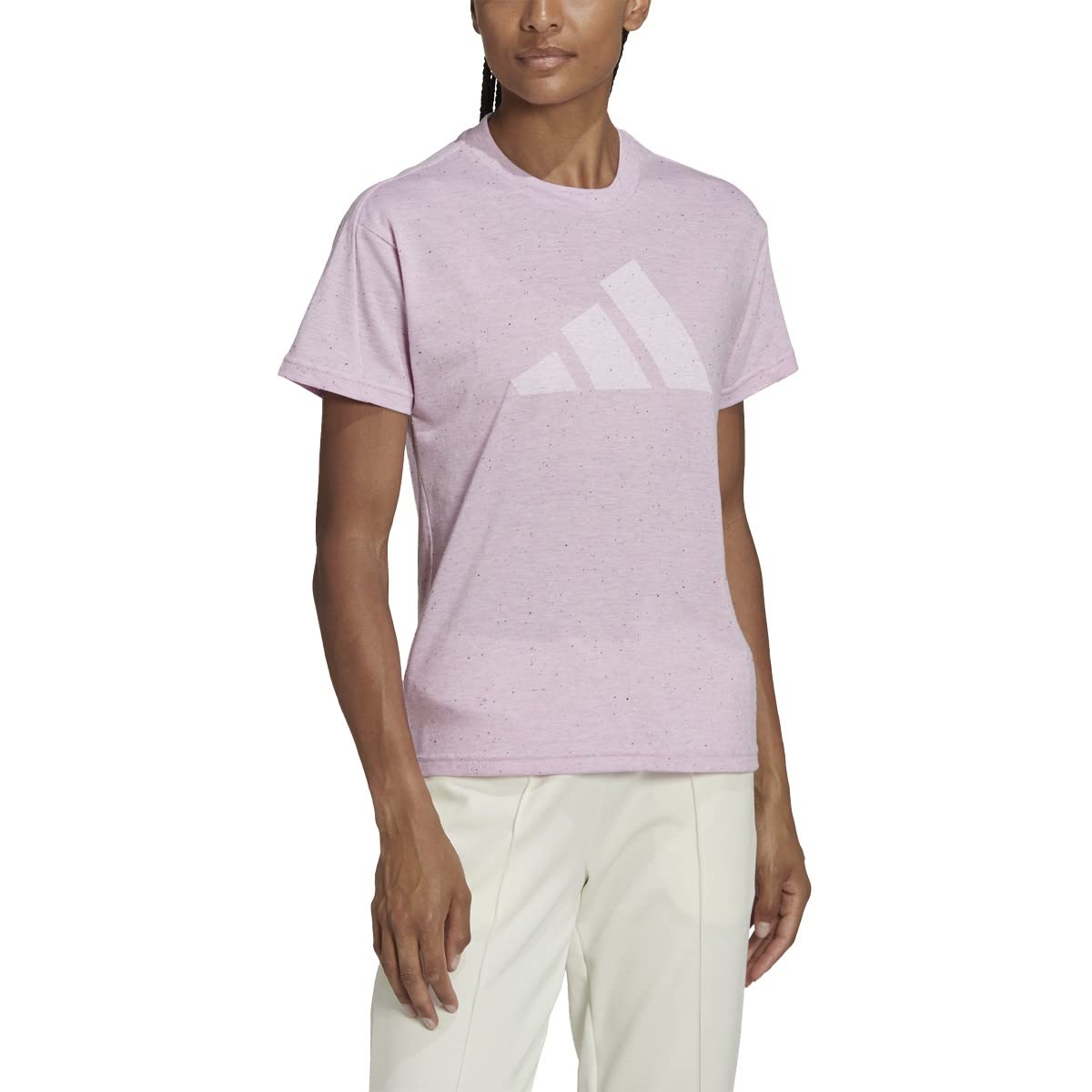 adidas Women's Sportswear Future ICON Winners 3.0 TEE, Bliss Lilac Melange, X-Large