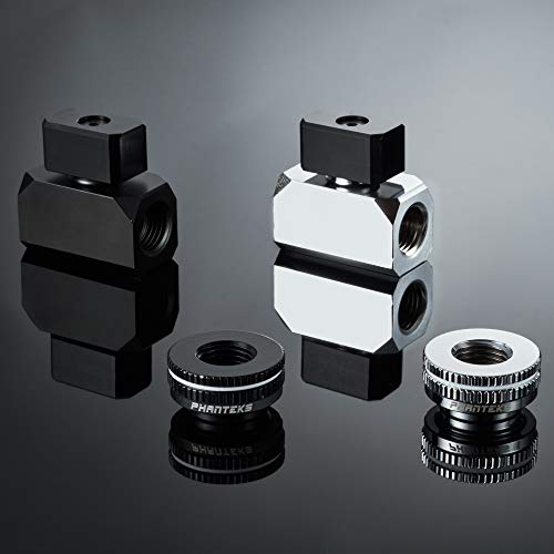 Phanteks Glacier Series PH-PTF_BK_G1/4, G1/4” Premium Pass-Through Fitting – Black