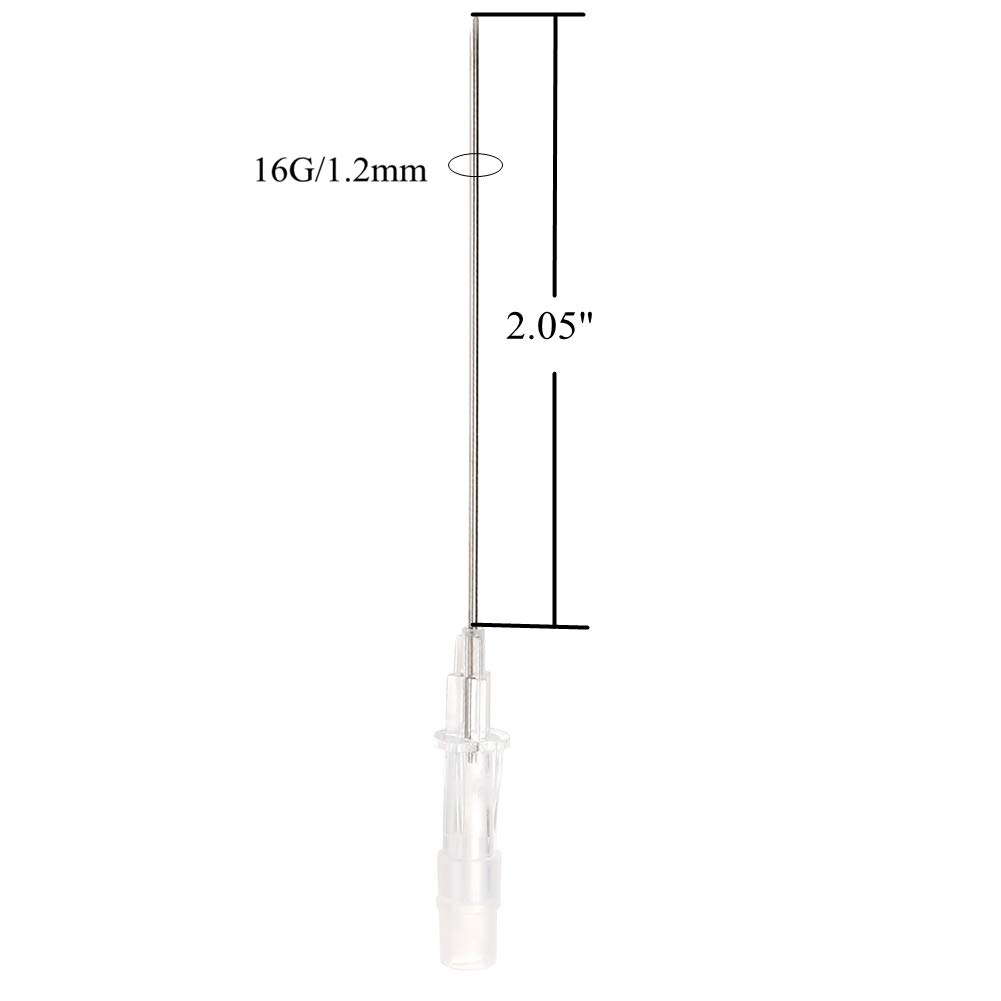 Piercing Needles,New Star Tattoo Box Of 50PCS 16G Gauge Steel Catheter Piercing Needles Supply