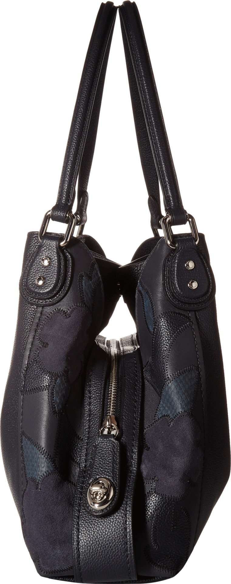 Coach Patchwork Tea Rose Edie 31 Shoulder Bag Sv/Navy One Size