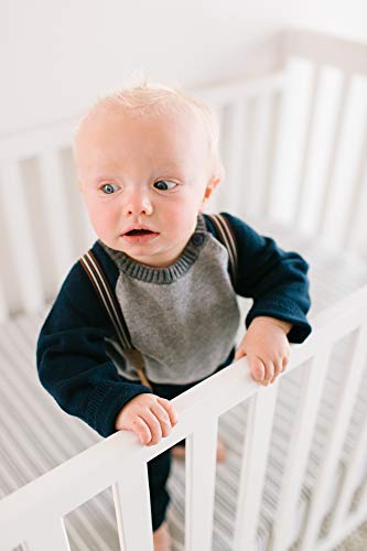 Premium Fitted Knit Crib Sheet/Toddler Sheet "Midtown" by Copper Pearl