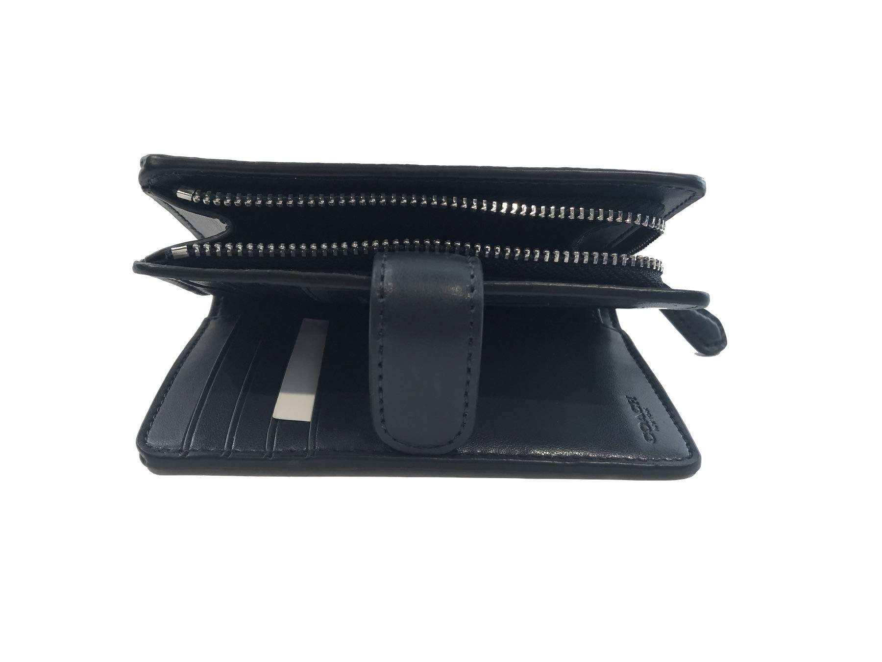 Coach Women's Medium Corner Zip Wallet in Signature Canvas (SV/Midnight Multi)