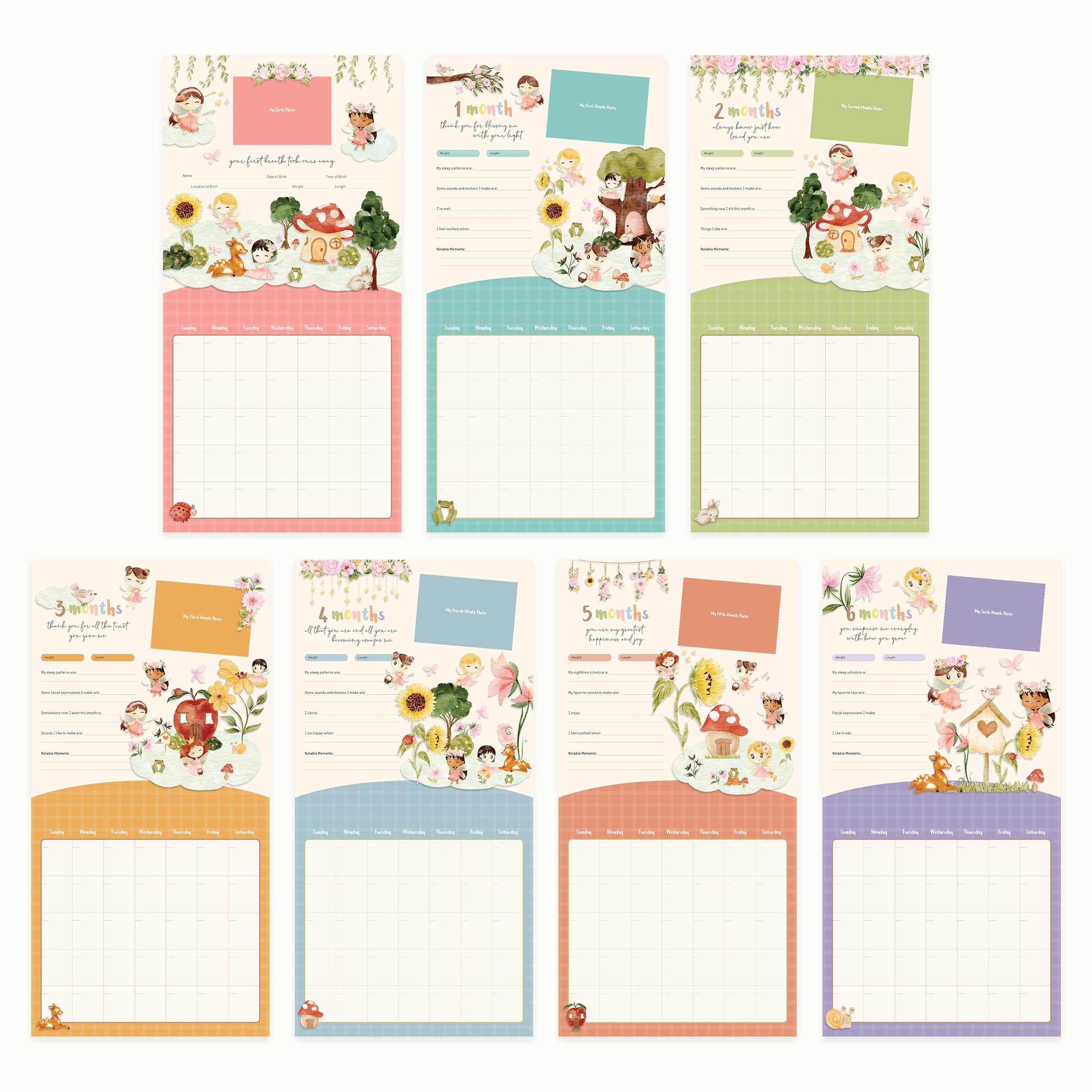 Baby's First Year Book & Calendar with 54 Stickers by Bright Day β Capture Milestones with Baby's First Year Calendar β Keepsake Memory Journal for Newborns, Dinosaur