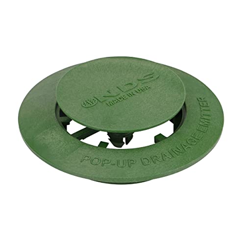 NDS 420C Pop-Up Drainage Emitter, for 3-Inch & 4-Inch Drain Fittings, Works with Drainage Systems Including Catch Basins, Green Plastic