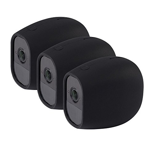 Silicone Skins for Arlo Pro/Pro 2, Form Fitting Protective Cover Accessories Compatible with Arlo Pro/Pro 2 Cameras, Black, 3 Pack